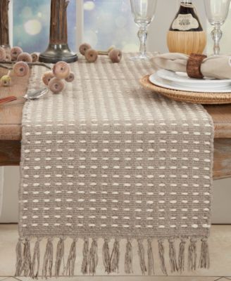 Click here for Saro Lifestyle Dashed Woven Table Runner Collectio... prices