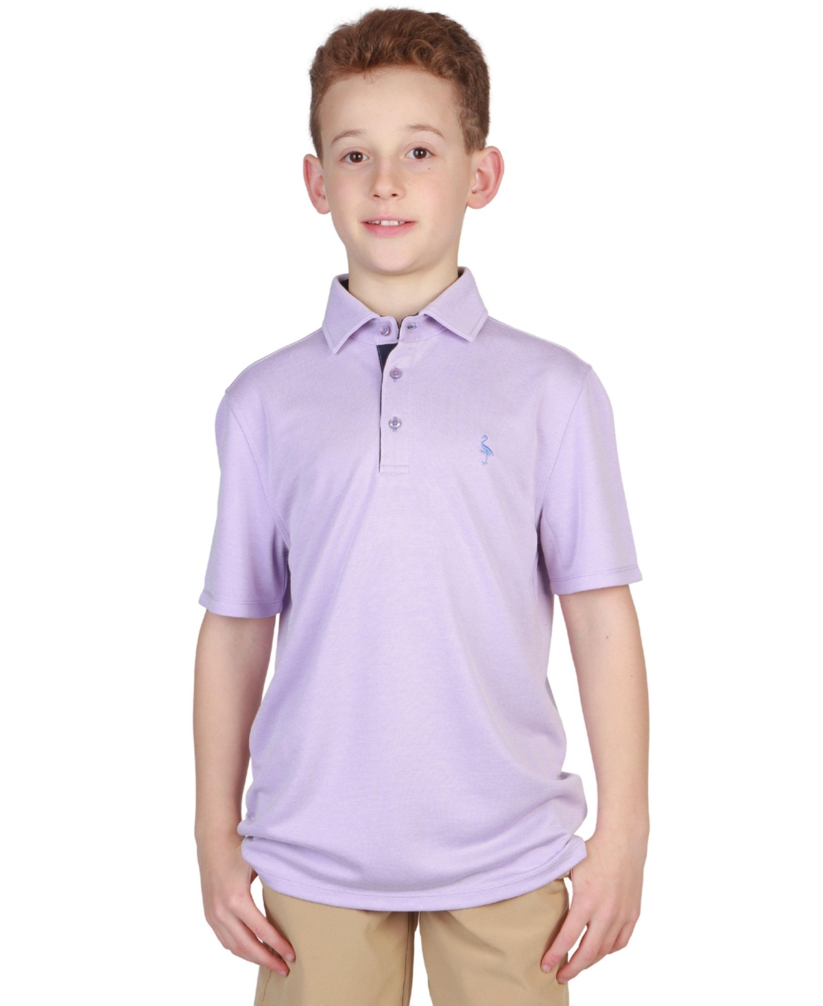 Click here for TailorByrd Boys Solid Modal Polo - Purple prices