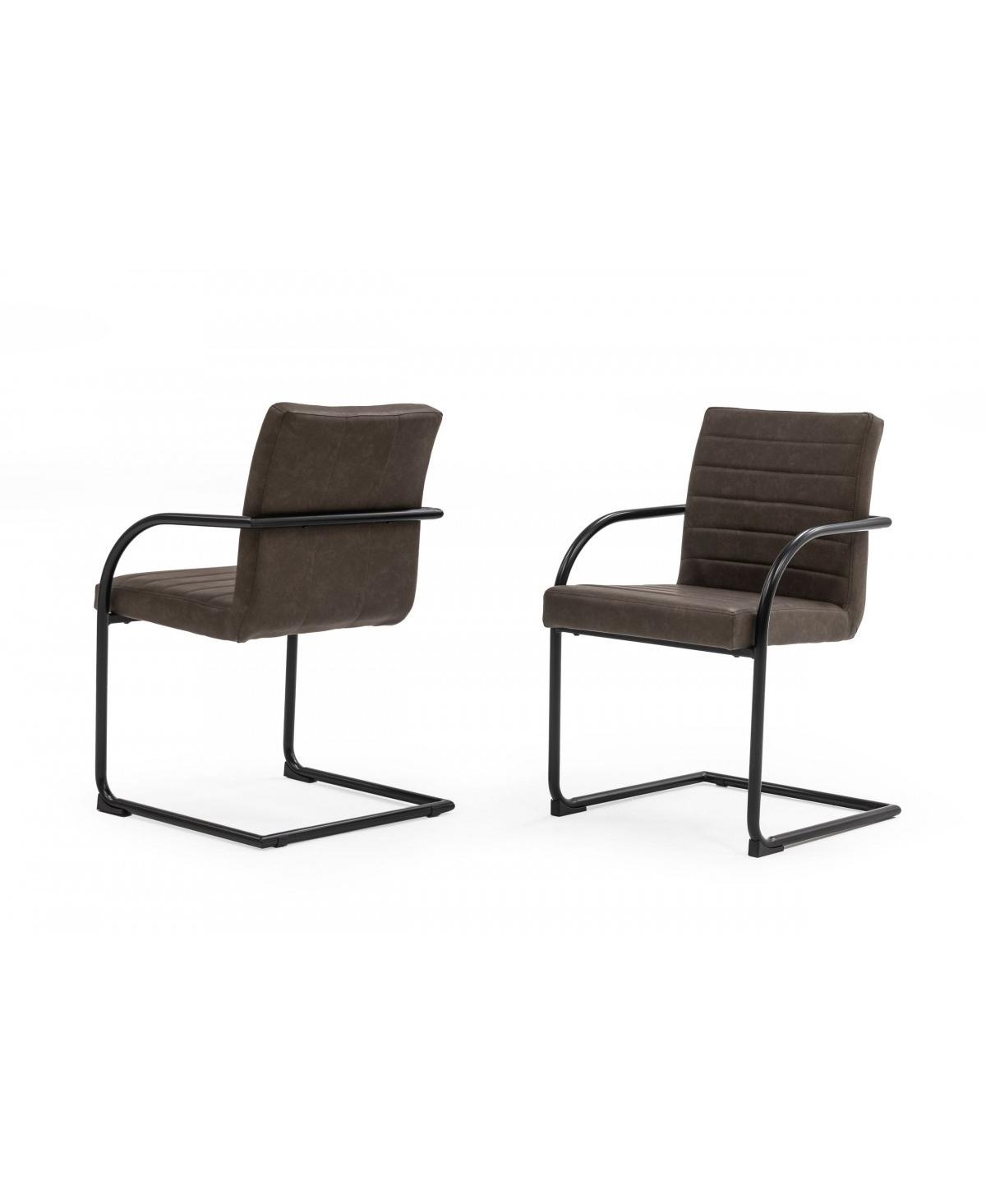 Click here for Set of 2 Faux Leather Industrial Dining Chairs for... prices