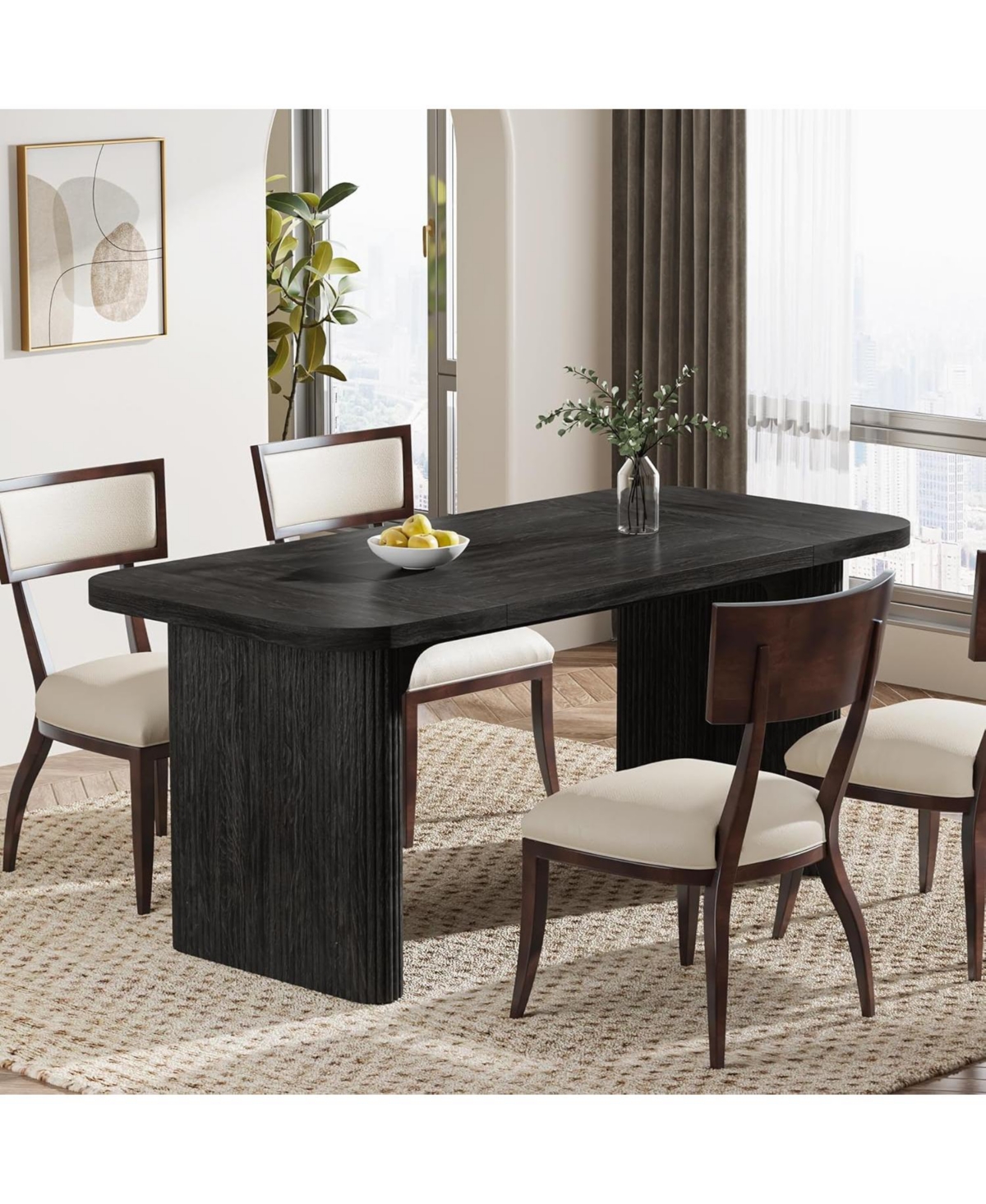 Click here for Tribesigns Dining Table for 4-6  Rectangular Wood... prices