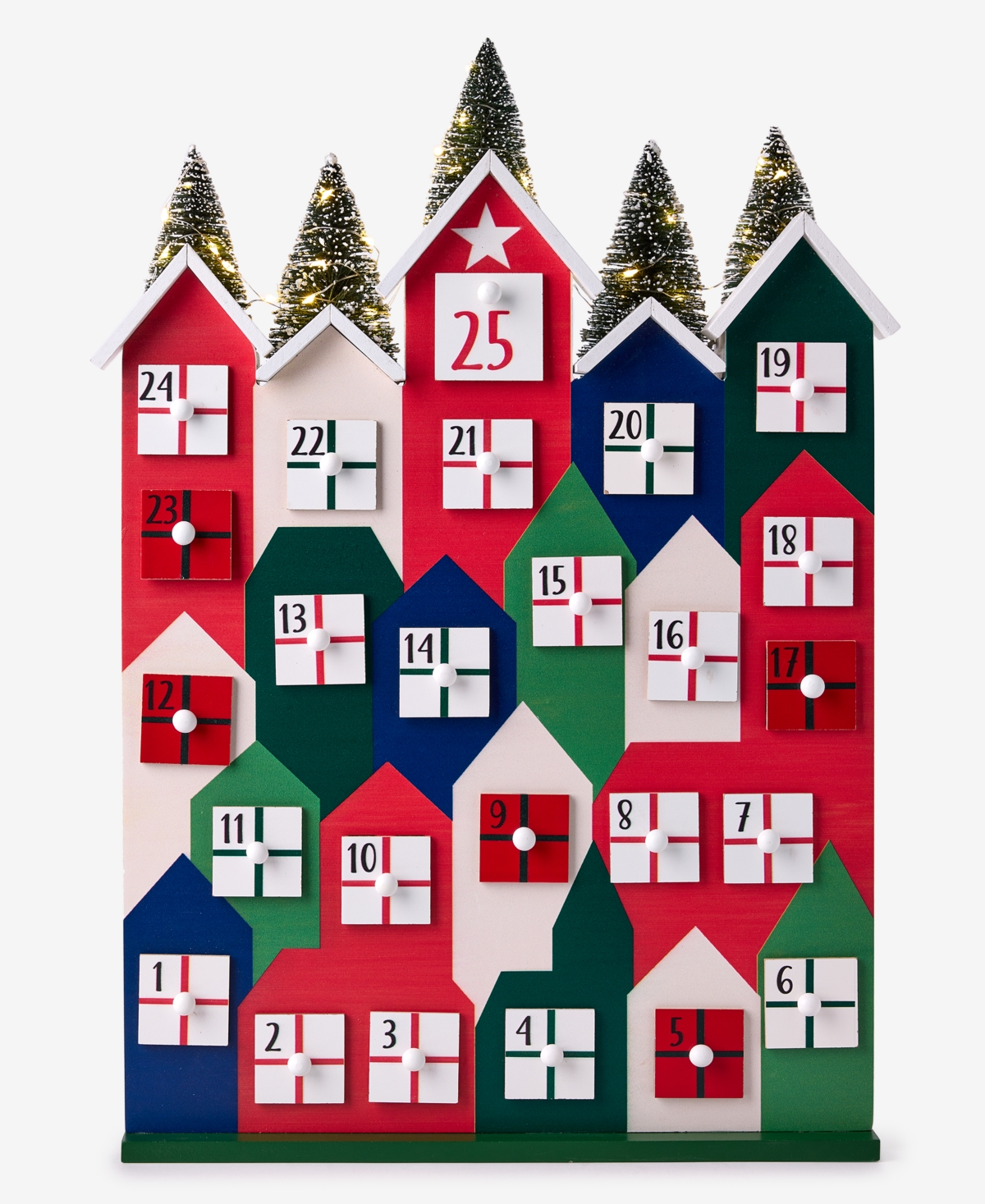 Click here for Holiday Lane Heritage Colorful Pine Tree Advent Ca... prices