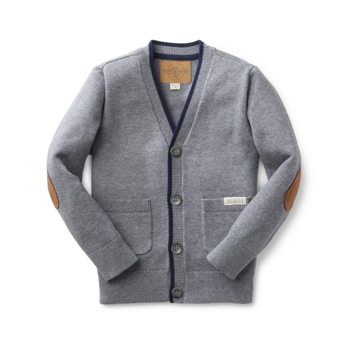 Click here for Hope & Henry Baby Boys Long Sleeve Tipped Cardigan... prices