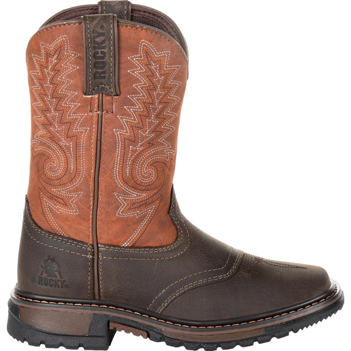 Click here for Rocky Kids Kids Ride Flx Western Boot - Dk chocola... prices