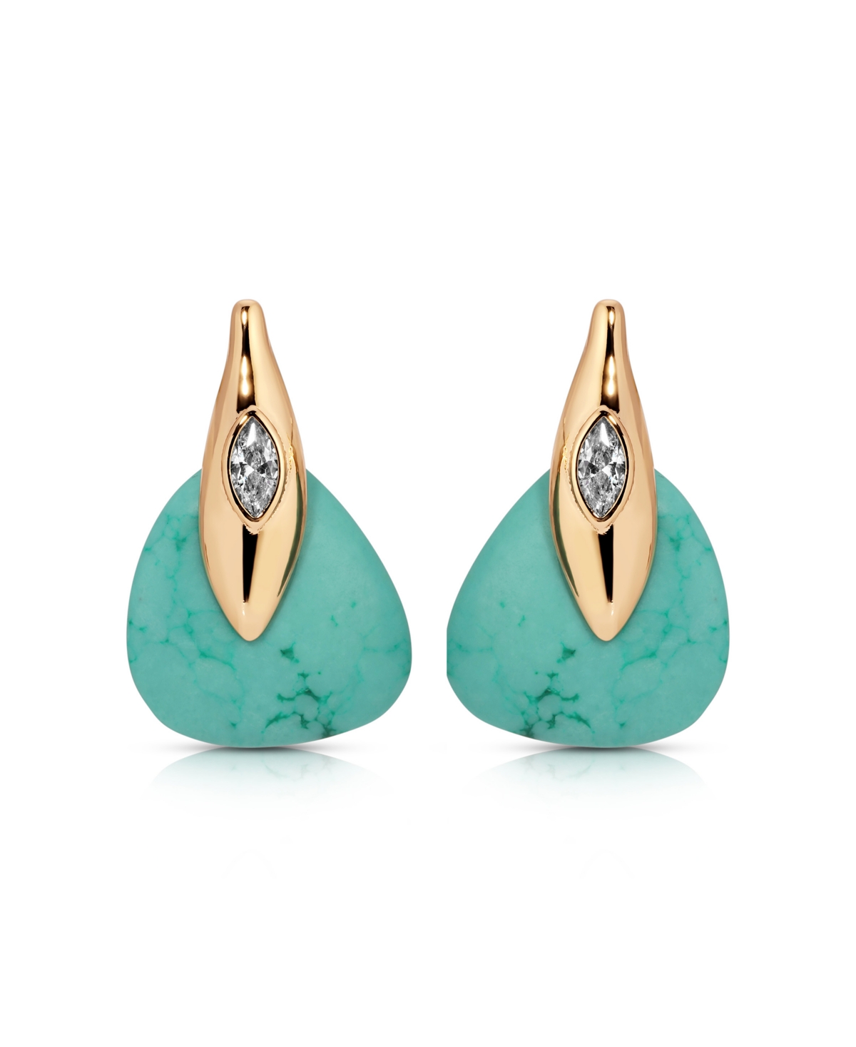 Click here for Ettika Turquoise Solstice Drop Earrings - Gold prices