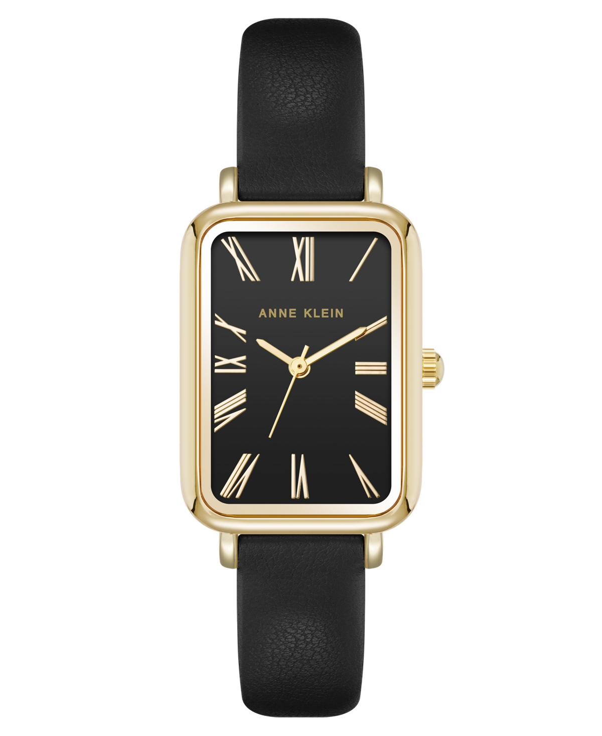 Click here for Anne Klein Womens Quartz Rectangular Black Polyure... prices