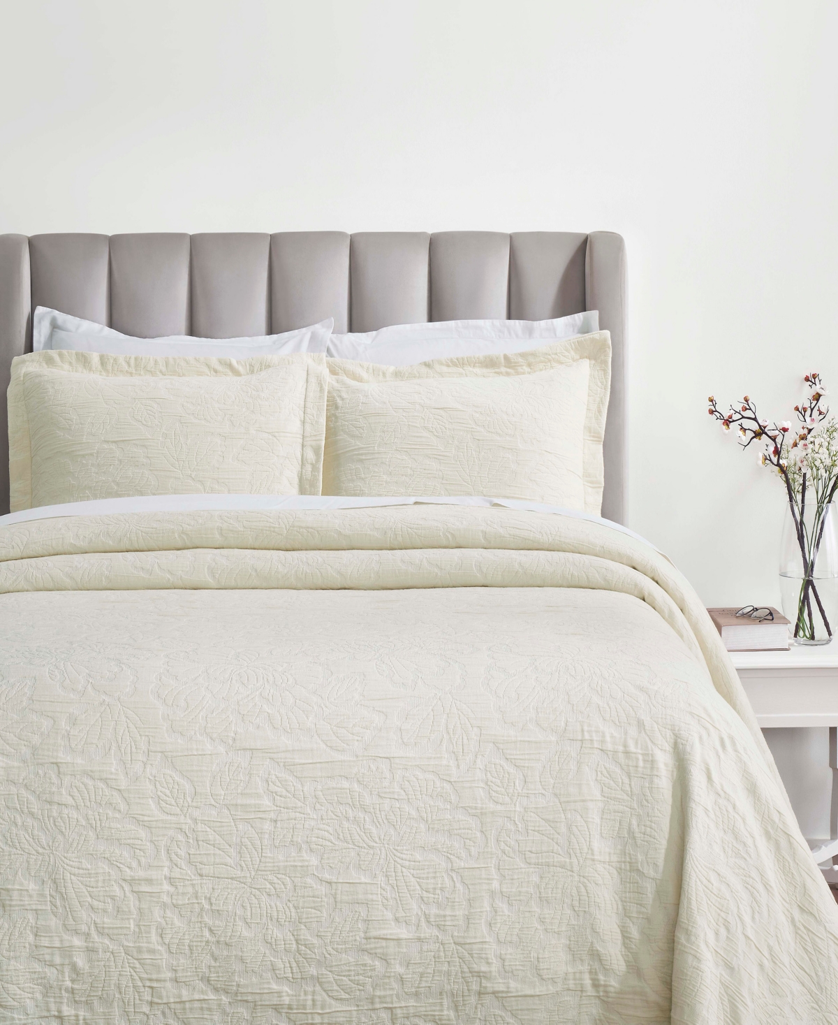 Click here for Superior Hibiscus Cotton Matelasse Woven 3-Pc. Bed... prices