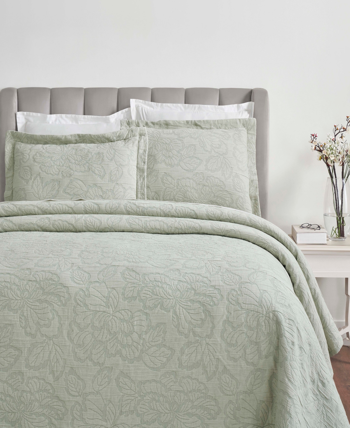 Click here for Superior Hibiscus Cotton Matelasse Woven 3-Pc. Bed... prices