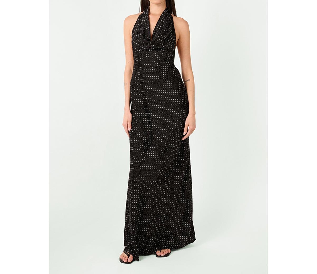 Click here for WeWoreWhat Womens Cowl Halter Maxi Dress - Black m... prices