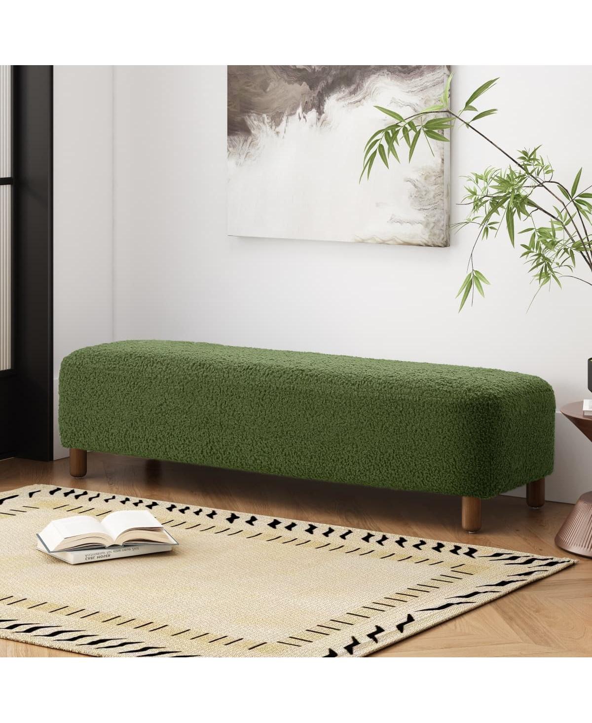 Click here for Rectangular Upholstered Ottoman Bench with Foam Cu... prices