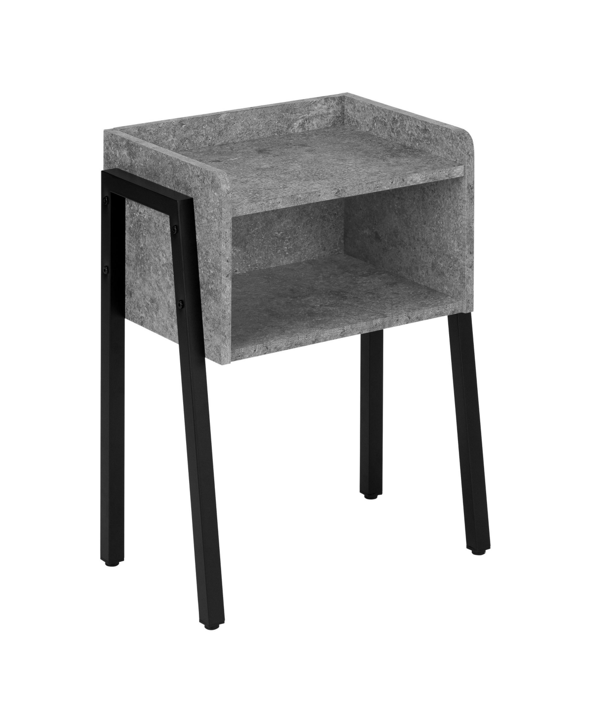 Click here for Industrial Metal and Wood End Table with Shelf - B... prices