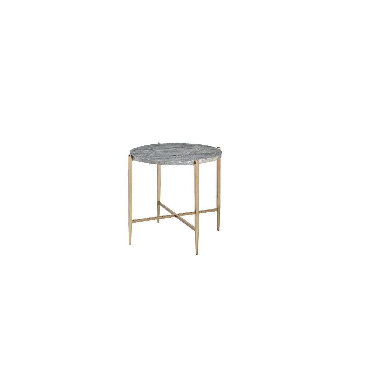 Click here for Industrial Round End Table with Manufactured Wood... prices