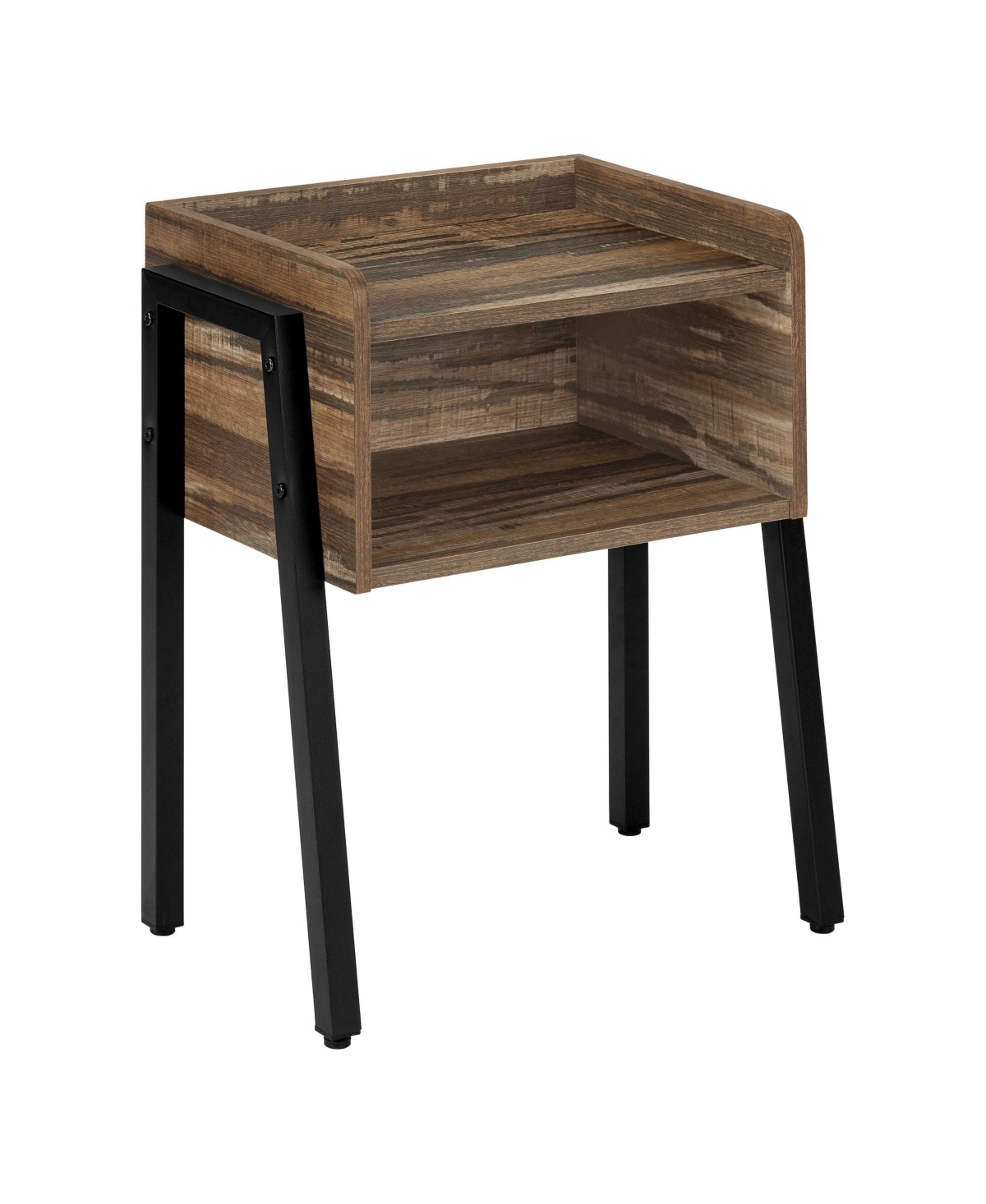 Click here for Compact End Table with Shelf for Organization - Br... prices