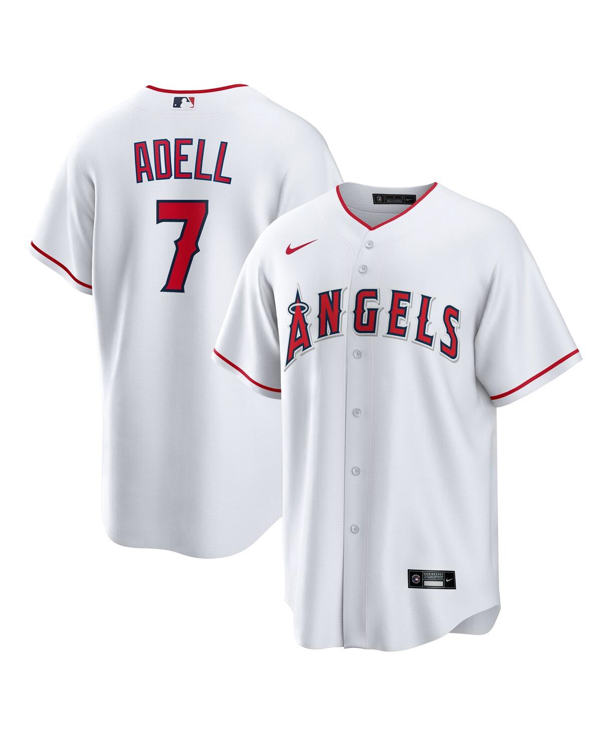 Click here for Nike Mens Jo Adell White Los Angeles Angels Home R... prices