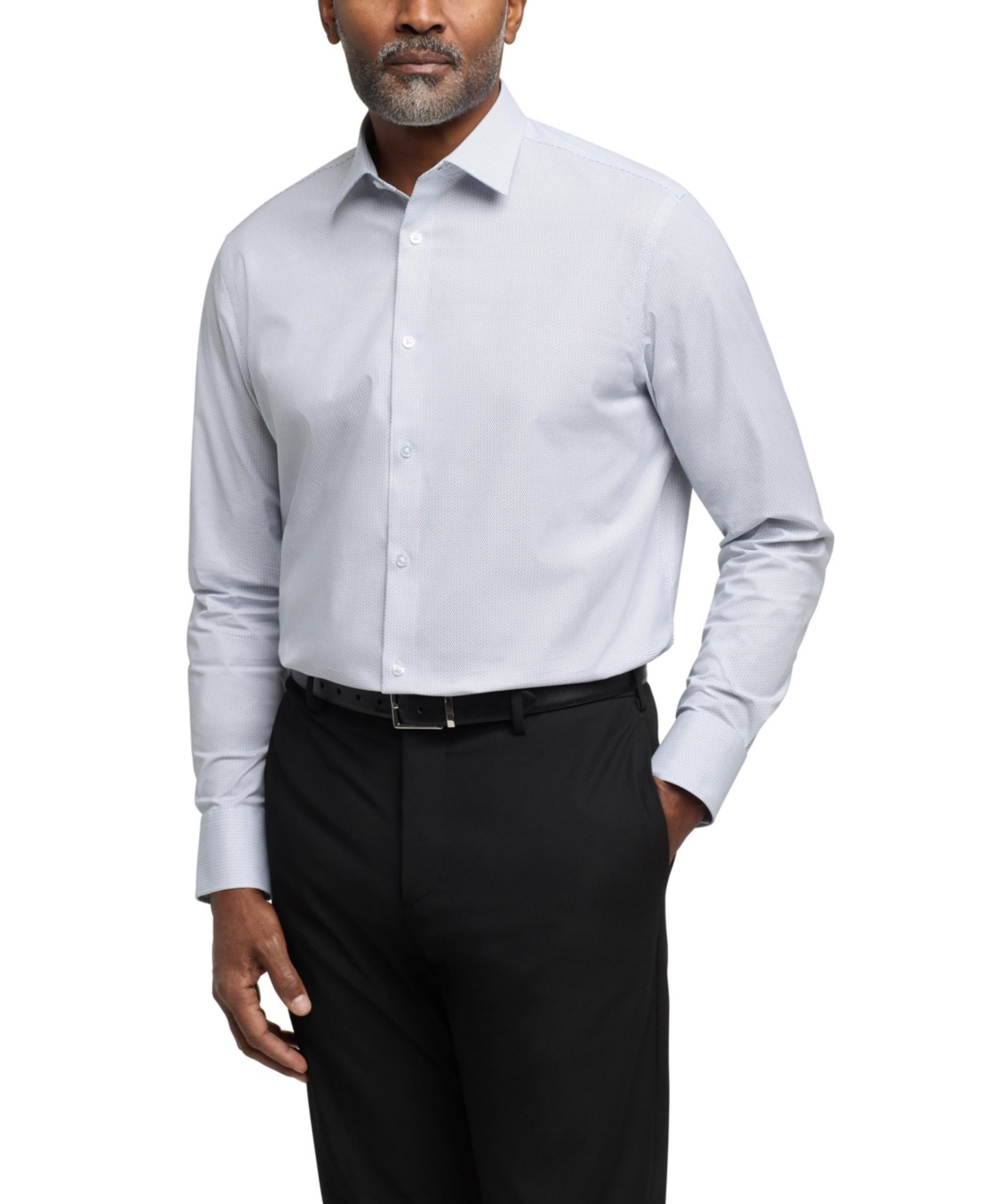 Click here for Calvin Klein Mens Regular Fit Dress Shirt - Navy M... prices