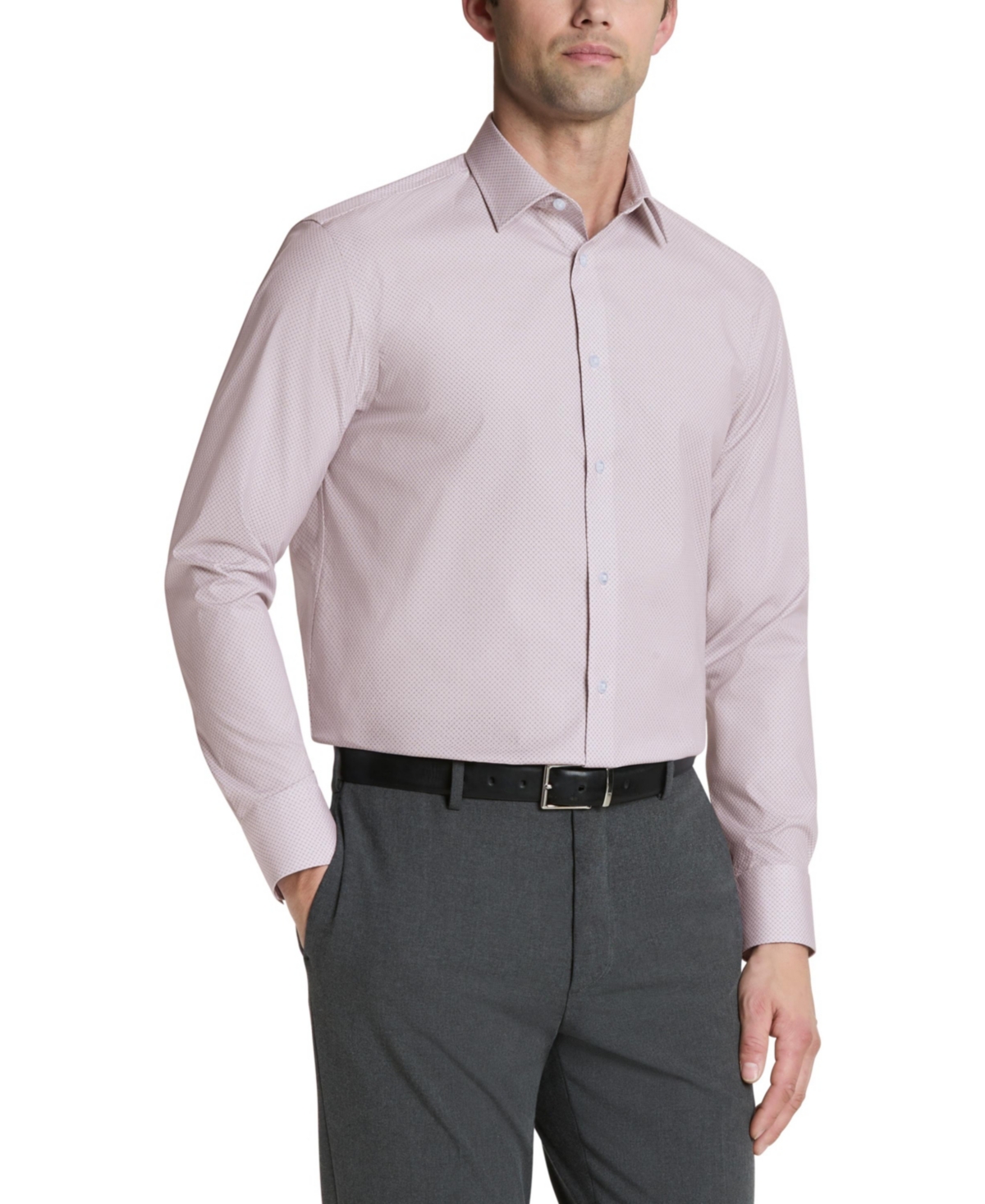 Click here for Calvin Klein Mens Regular Fit Dress Shirt - Berry... prices