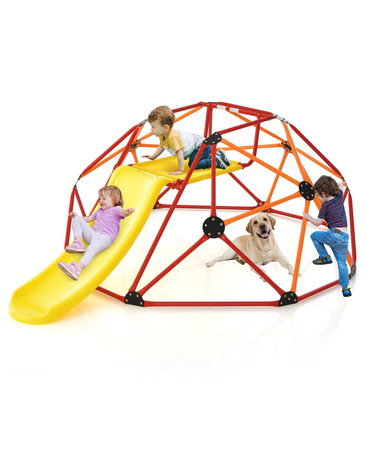Click here for Kids Climbing Dome with Slide and Fabric Cushion f... prices