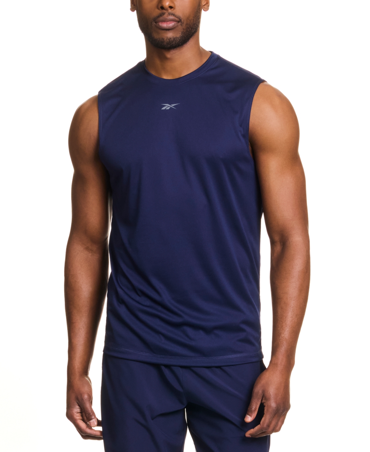 Click here for Reebok Mens Sleeveless Logo Tech Tank Top - Vector... prices