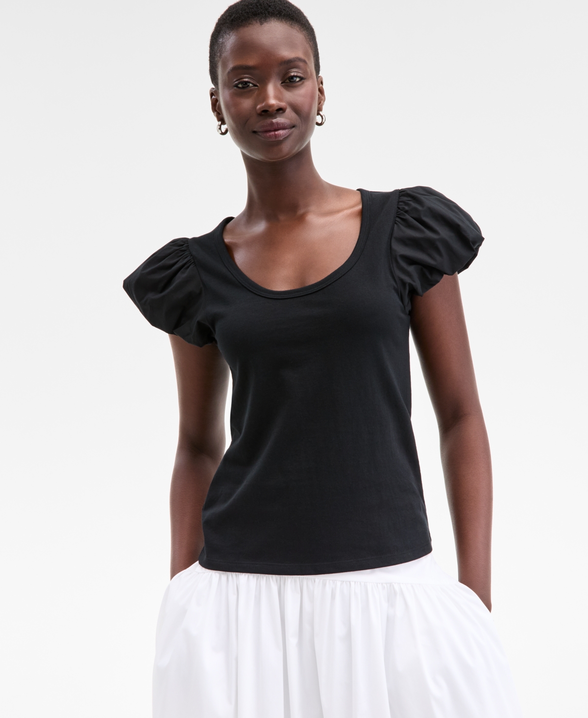Click here for On 34th Womens Balloon-Sleeve Scoop-Neck T-Shirt... prices