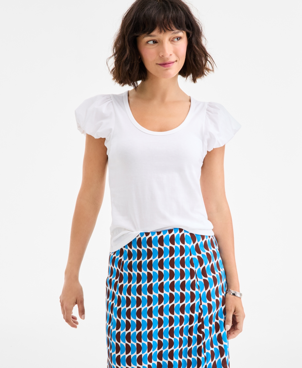 Click here for On 34th Womens Balloon-Sleeve Scoop-Neck T-Shirt... prices
