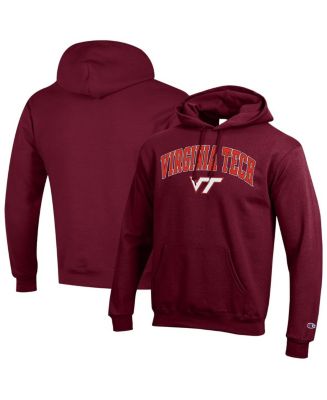 Champion Men's Maroon Virginia Tech Hokies Arched Logo Fleece Pullover ...