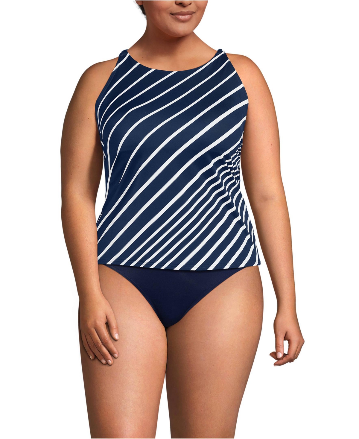 Click here for Lands End Womens Plus Size Tugless High Neck Strap... prices