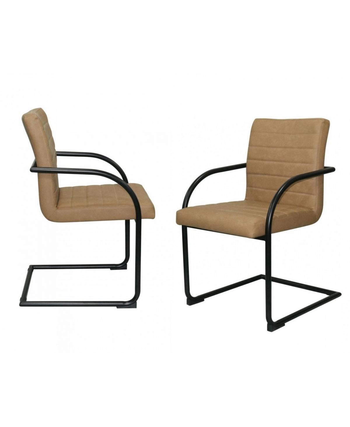 Click here for Set of 2 Faux Leather Industrial Dining Chairs for... prices