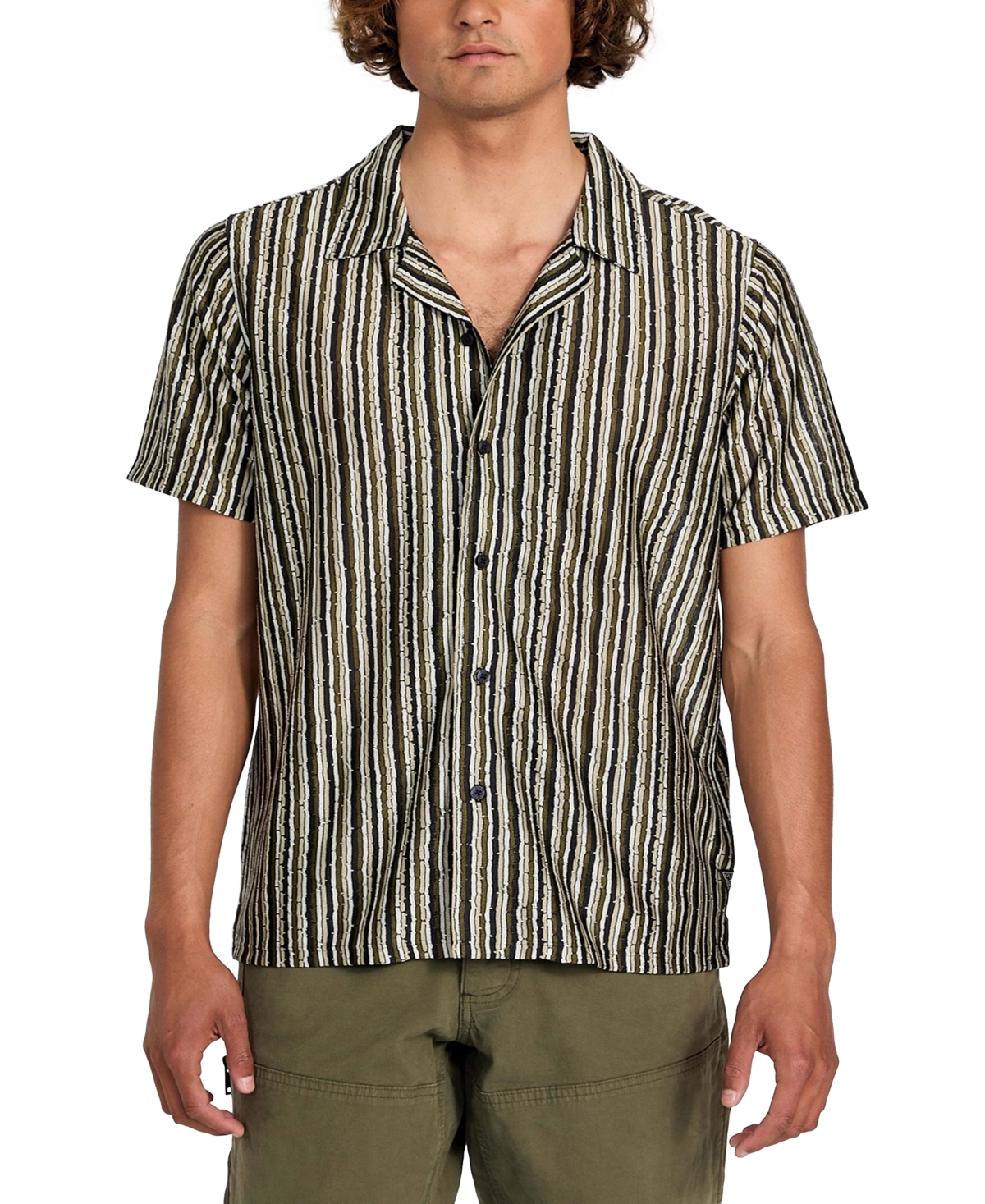 Click here for Guess Mens Wyatt Short Sleeve Striped Button-Front... prices