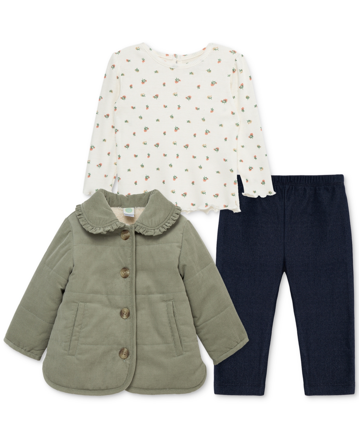Click here for Little Me Baby Girls Corduroy Jacket  T-Shirt & De... prices