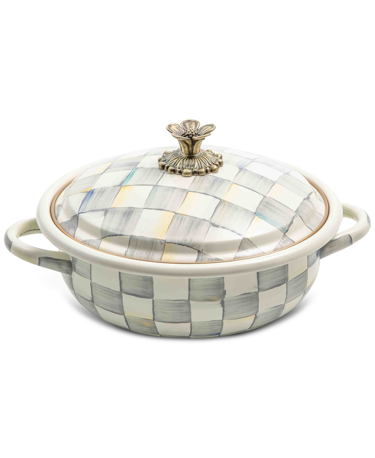 Click here for MacKenzie-Childs Sterling Check Medium Casserole D... prices