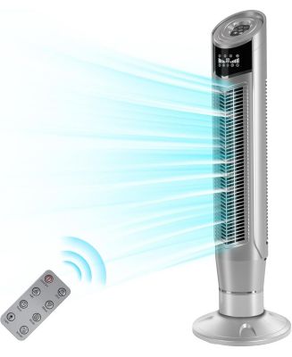 Cowsar Tower Fan 360°Oscillating Fan Quiet Cooling 24H Timer Remote ...