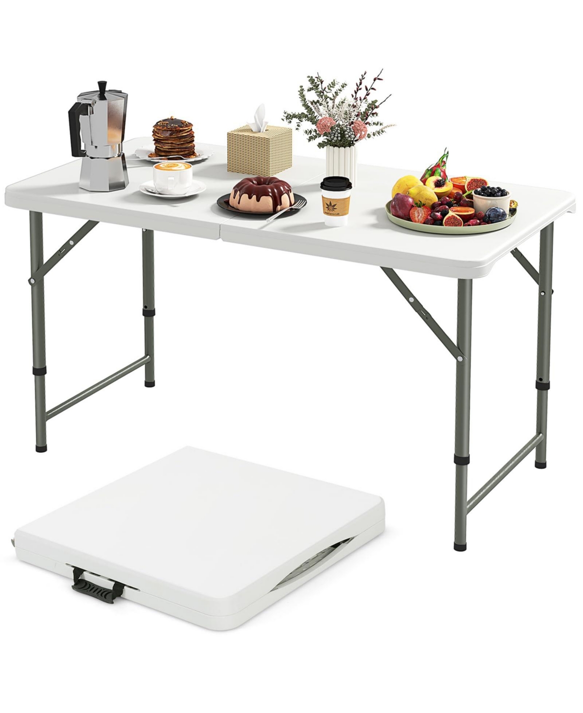 Click here for 4 Feet Portable Camping Table with Hdpe Tabletop a... prices