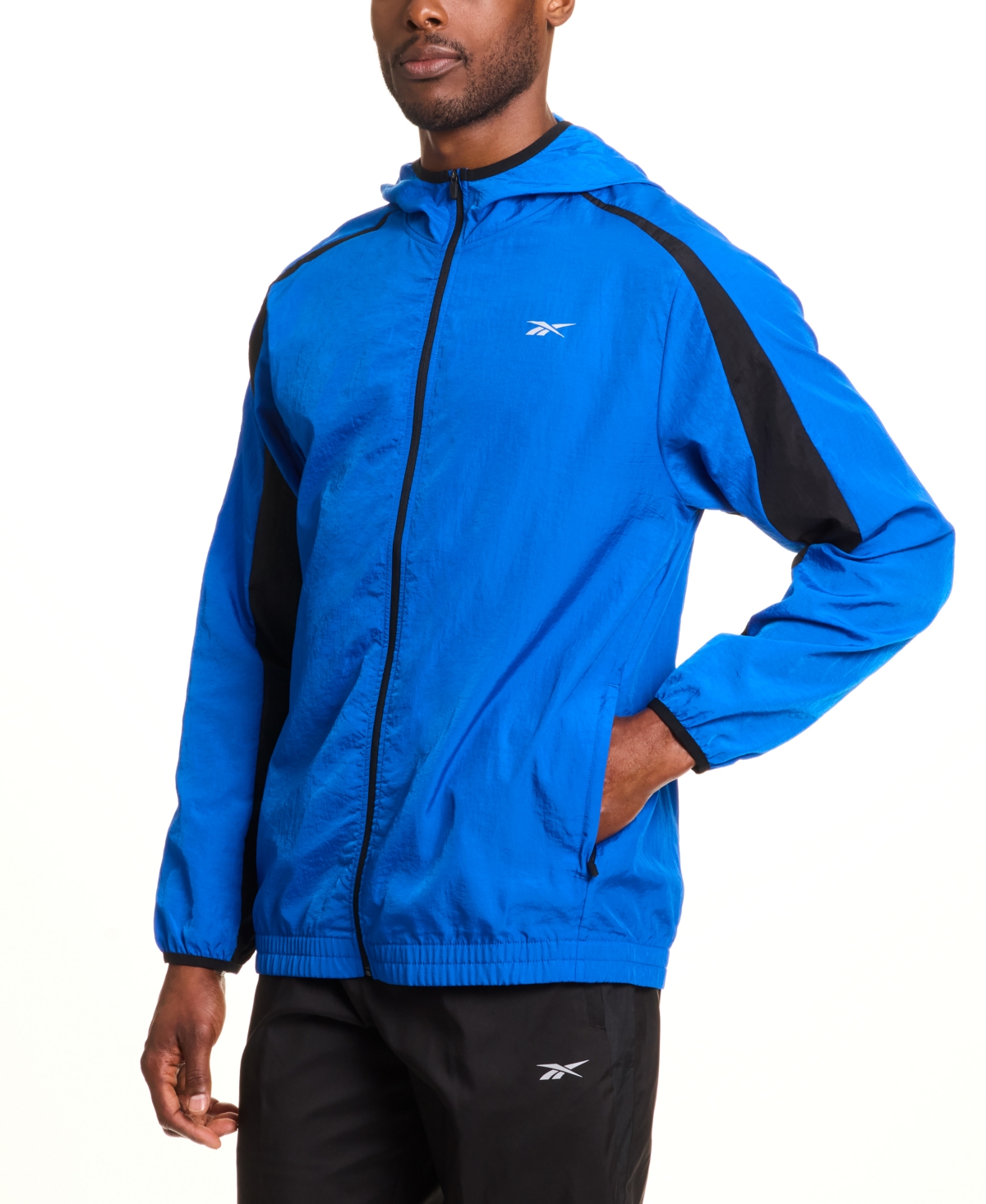 Click here for Reebok Mens Hooded Zip-Front Track Jacket - Opti B... prices