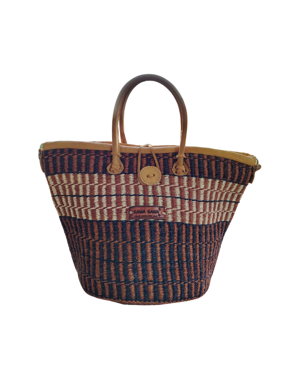 Click here for Life Medium Handmade Sisal Basket Tote - Brown prices