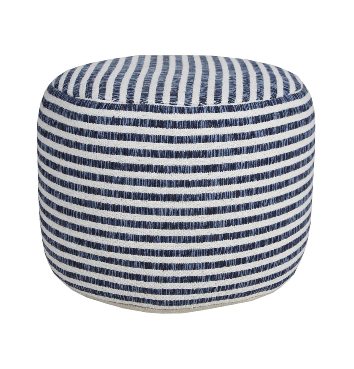 Click here for 18" Blue 100 Cotton Ottoman - Multi prices