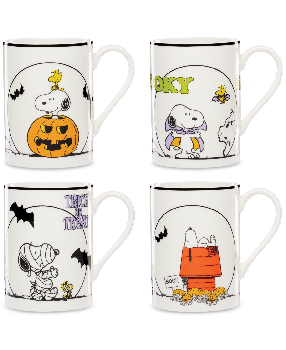 Click here for Lenox Peanuts The Great Pumpkin Mugs  Set of 4 - I... prices