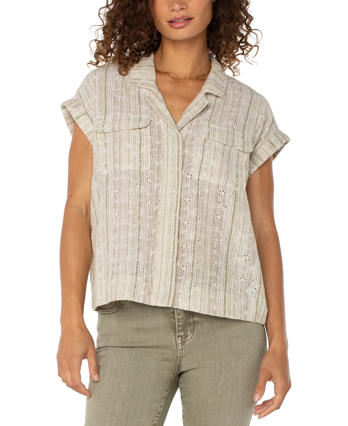 Click here for Liverpool Los Angeles Petite Striped Dolman-Sleeve... prices