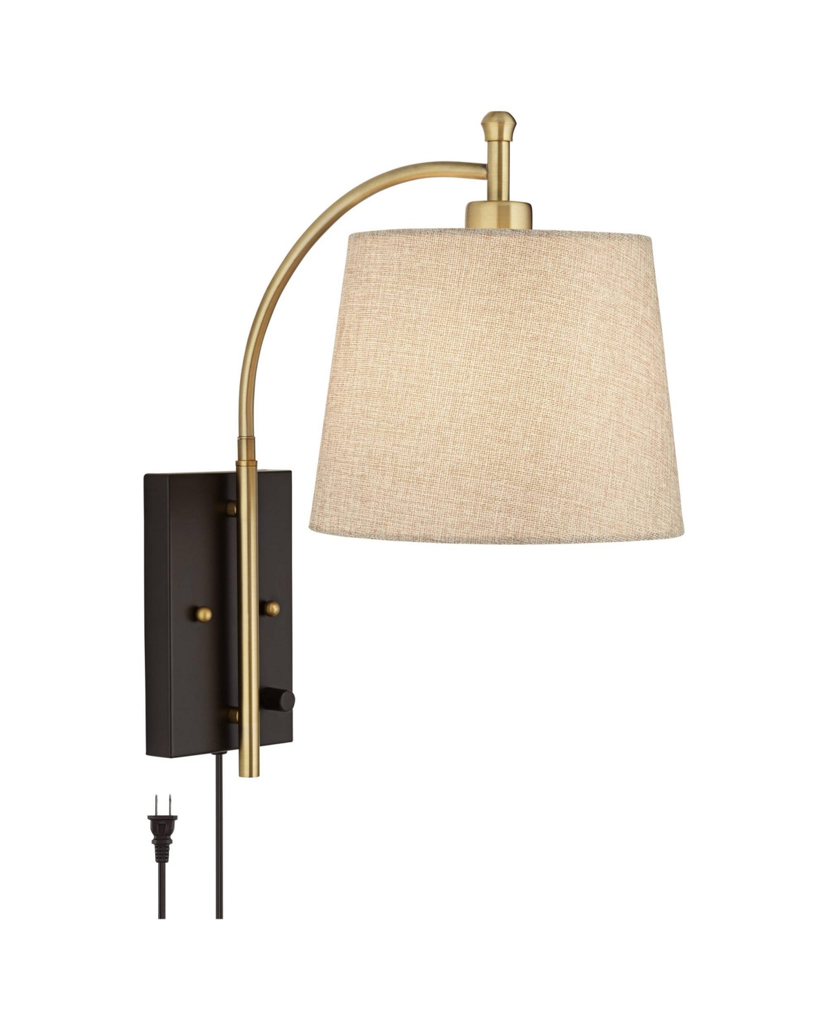 Click here for Chester Modern Swing Arm Wall Lamp Antique Brass B... prices
