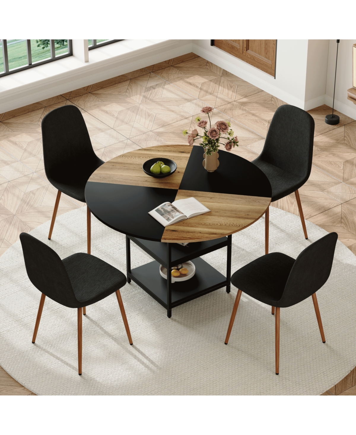 Click here for Streamdale 47" Round Dining Set Table with St... prices