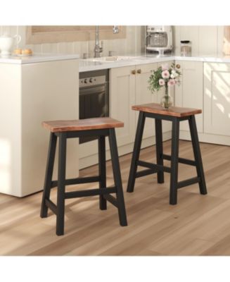 Streamdale Farmhouse Rustic 2-piece Counter Height Wood Kitchen Dining ...