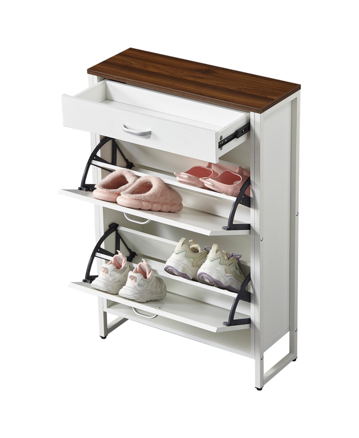 Click here for Streamdale Slim Shoe Cabinet with 2 Flip Drawers... prices