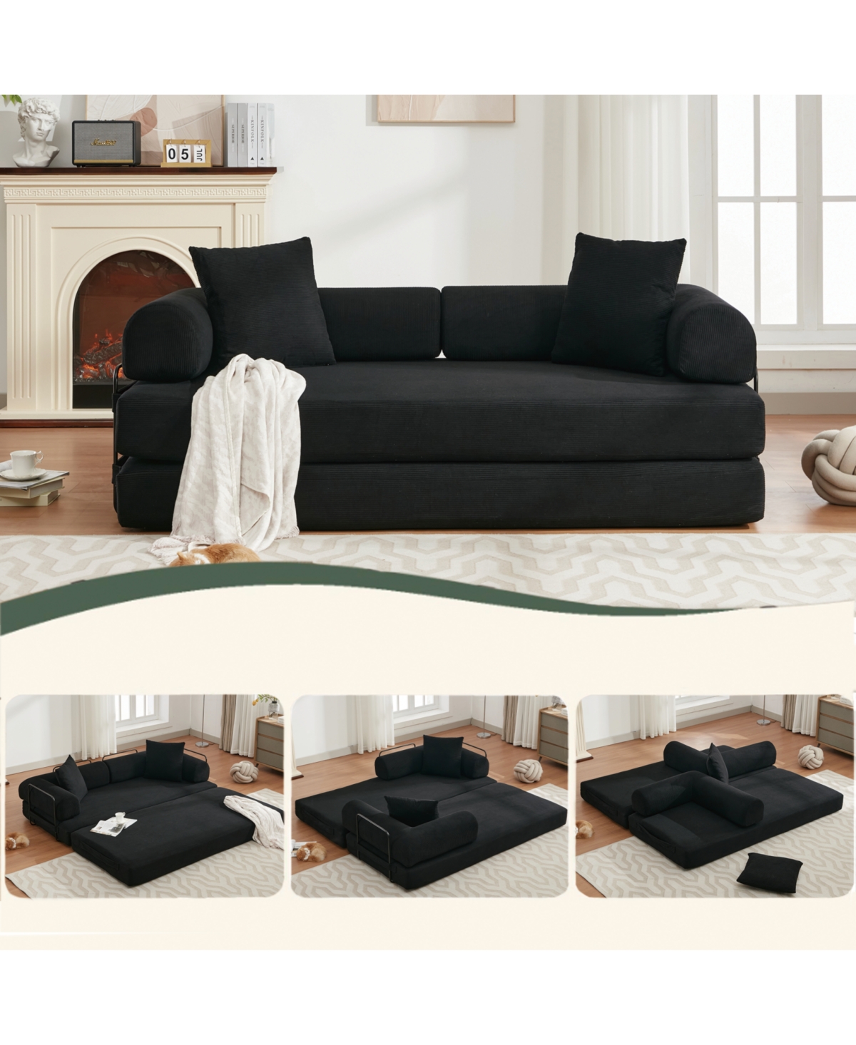 Click here for Streamdale 4-in-1 Convertible Sofa Bed  King Size... prices