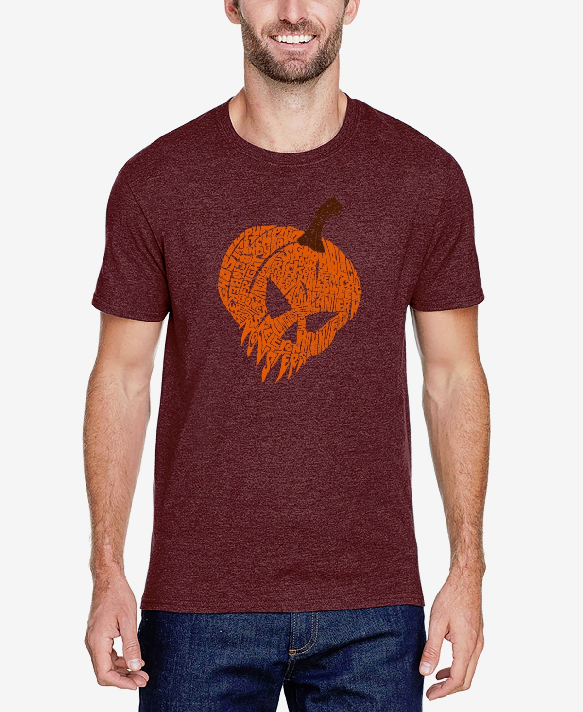 Click here for La Pop Art Mens Evil Pumpkin Premium Blend Word Ar... prices