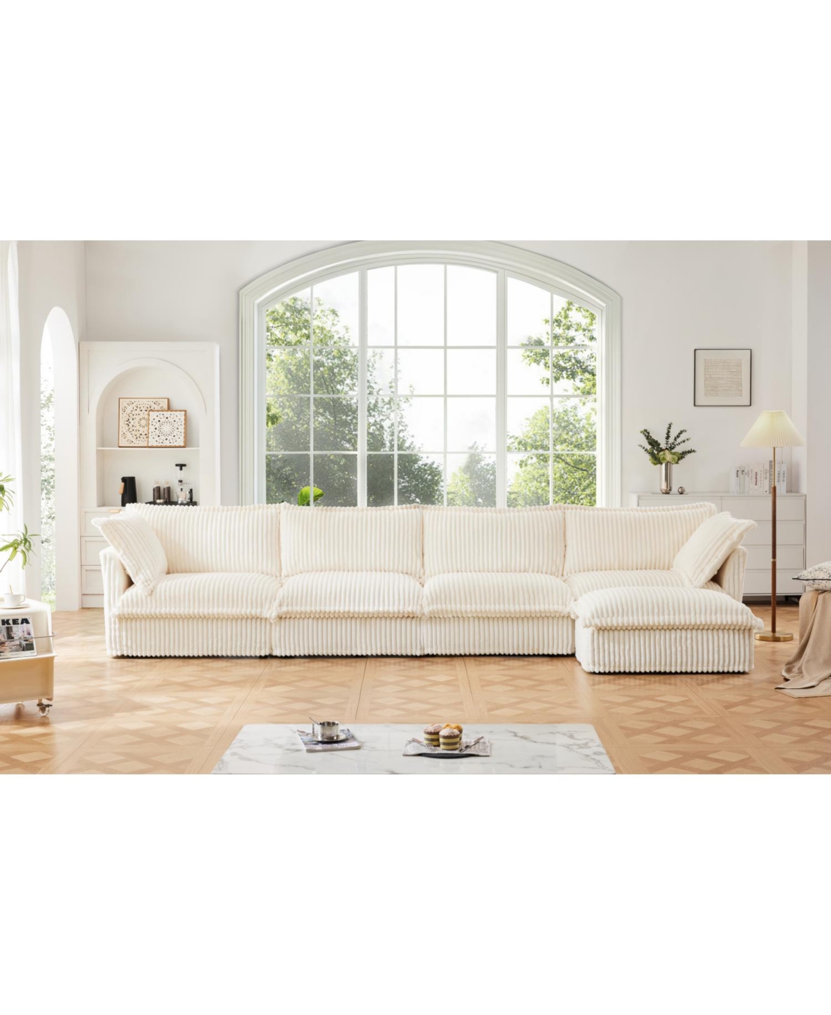 Click here for Streamdale L-Shape Corner Sectional Sofa with Armr... prices