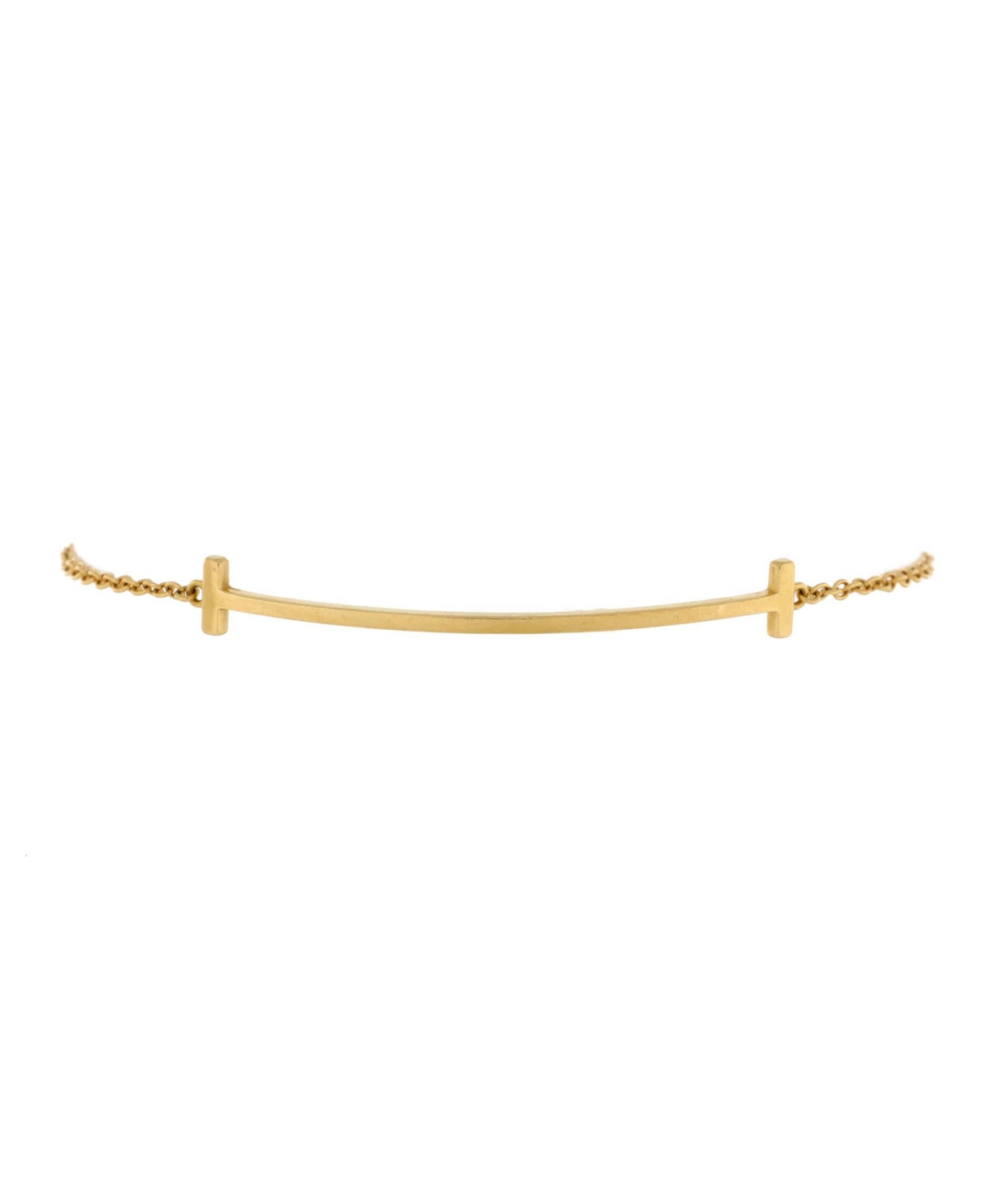 Click here for Pre-Owned Tiffany & Co. Medium T Smile Chain Brace... prices