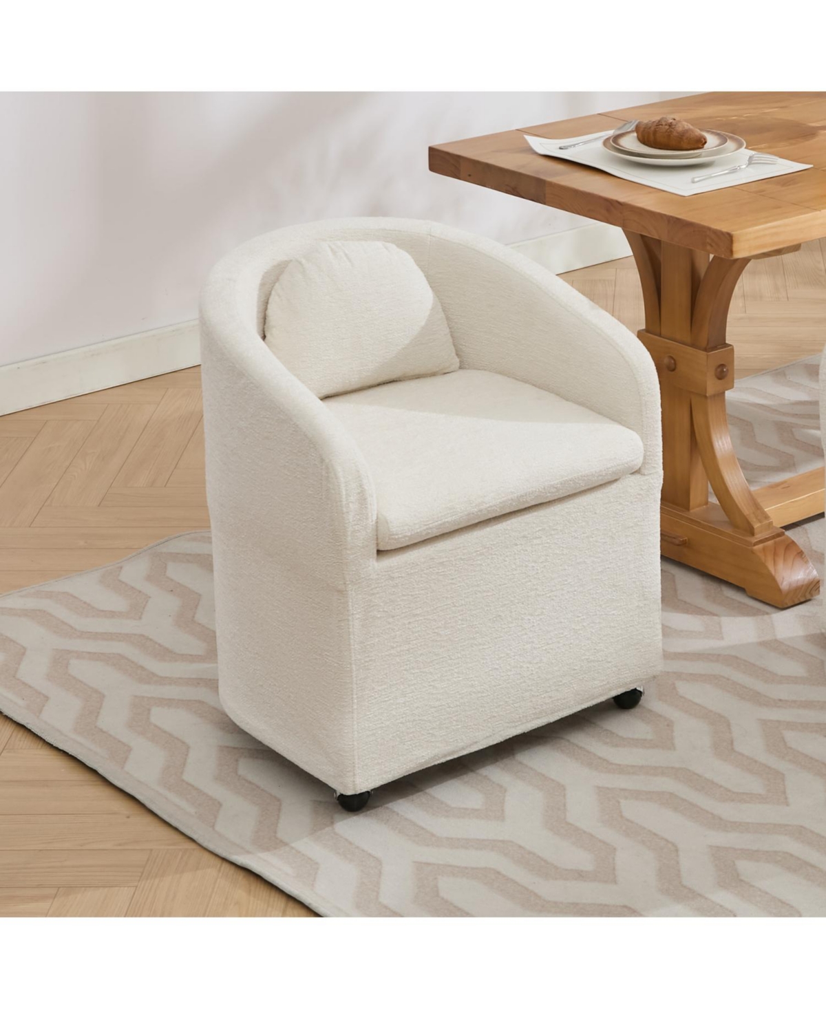 Click here for Streamdale Set of 1 Chenille Fabric Dining Armchai... prices