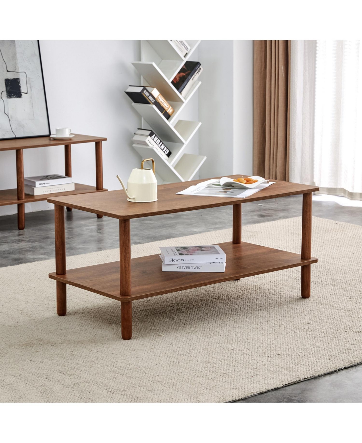 Click here for Streamdale Modern 2-Tier Coffee Table with Open Sh... prices