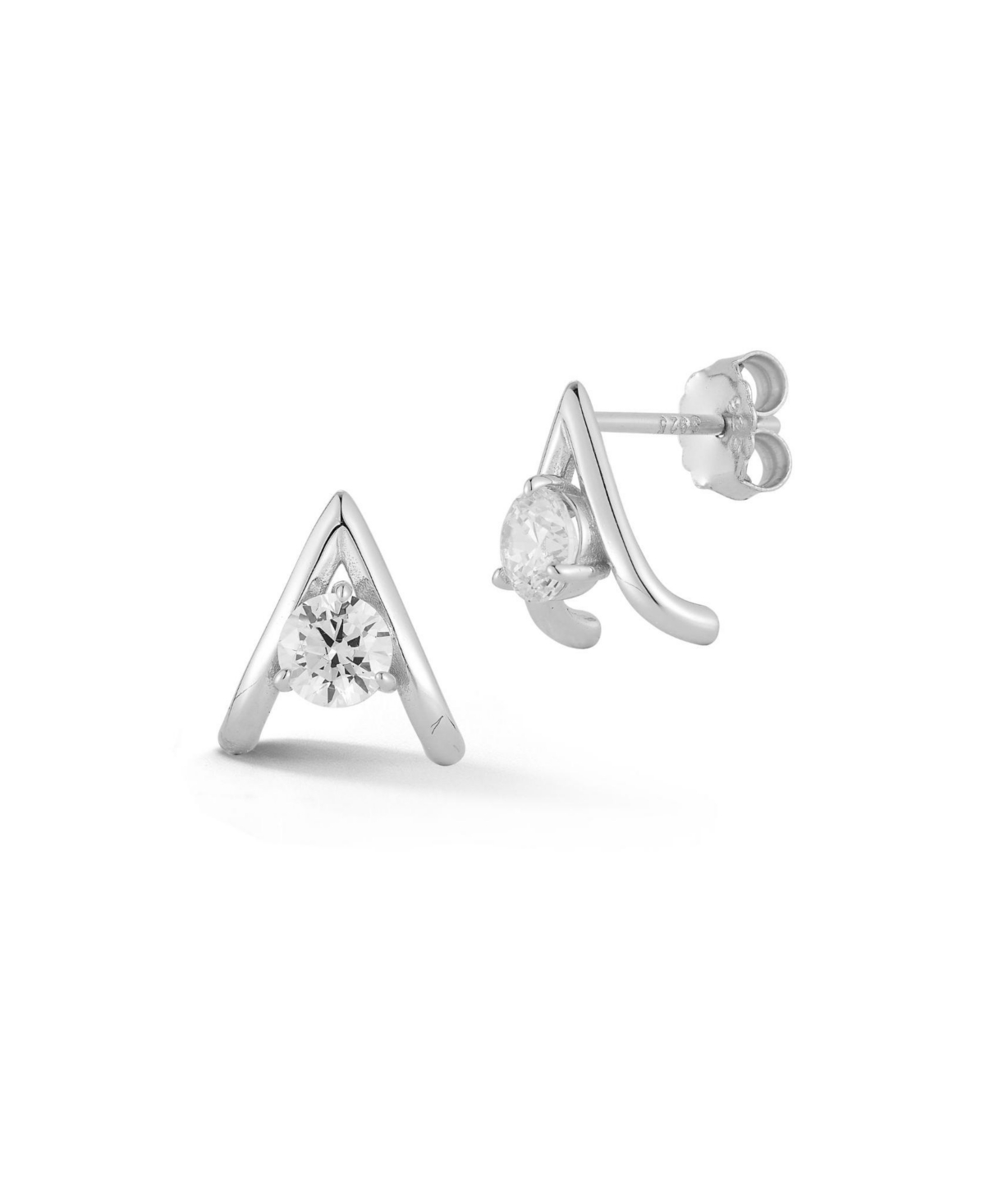 Click here for Rachel Zoe Sterling Silver Cubic Zirconia Huggie S... prices