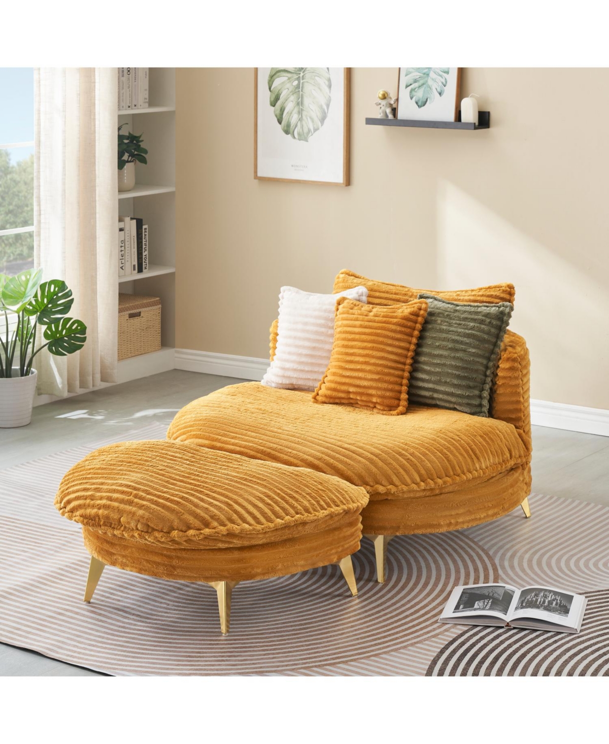 Click here for Streamdale Corduroy Sofa Fabric with Pillows  65 -... prices
