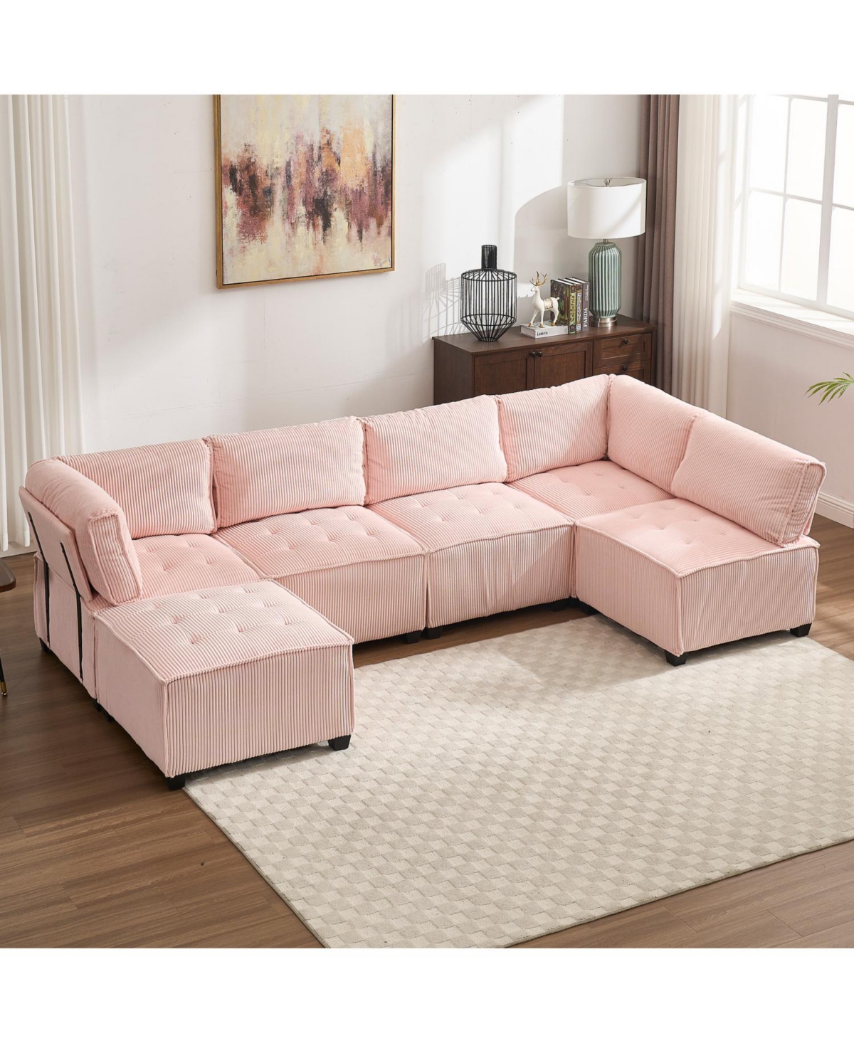 Click here for Streamdale U-Shaped Modular Sectional Sofa with Re... prices