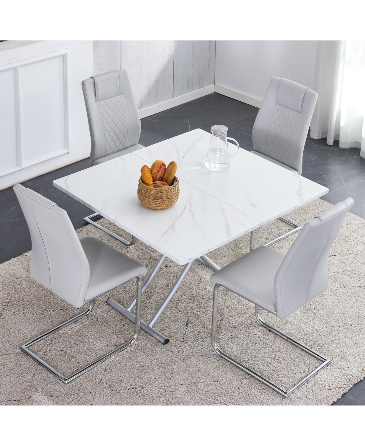 Click here for Modern Multifunctional Lifting Table with 4 Faux L... prices